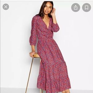 Principles | Dresses | Nwot Principles Red Animal Print Boho Midi Dress ...